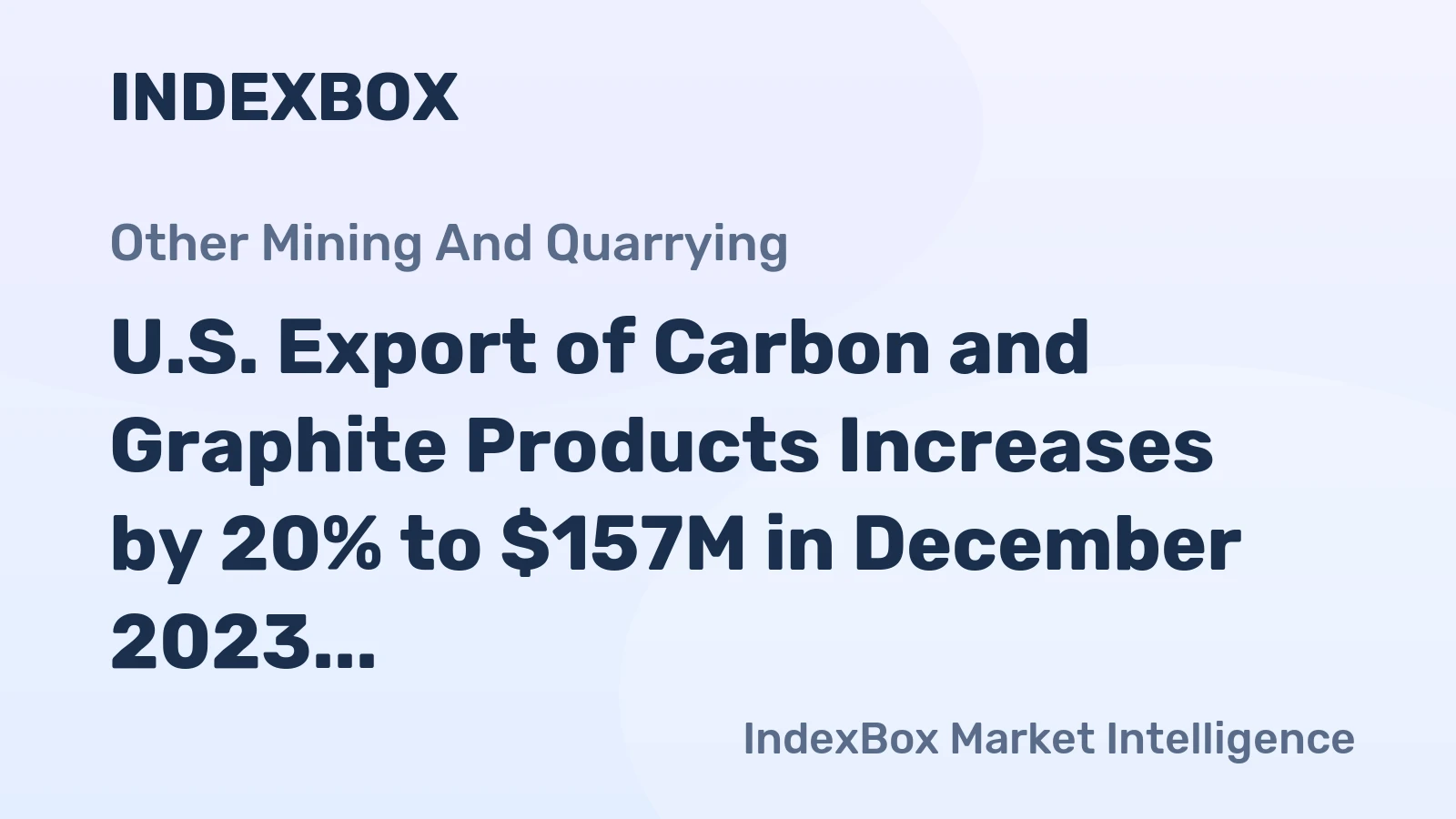 U.S. Export of Carbon and Graphite Products Increases by 20% to $157M in December 2023