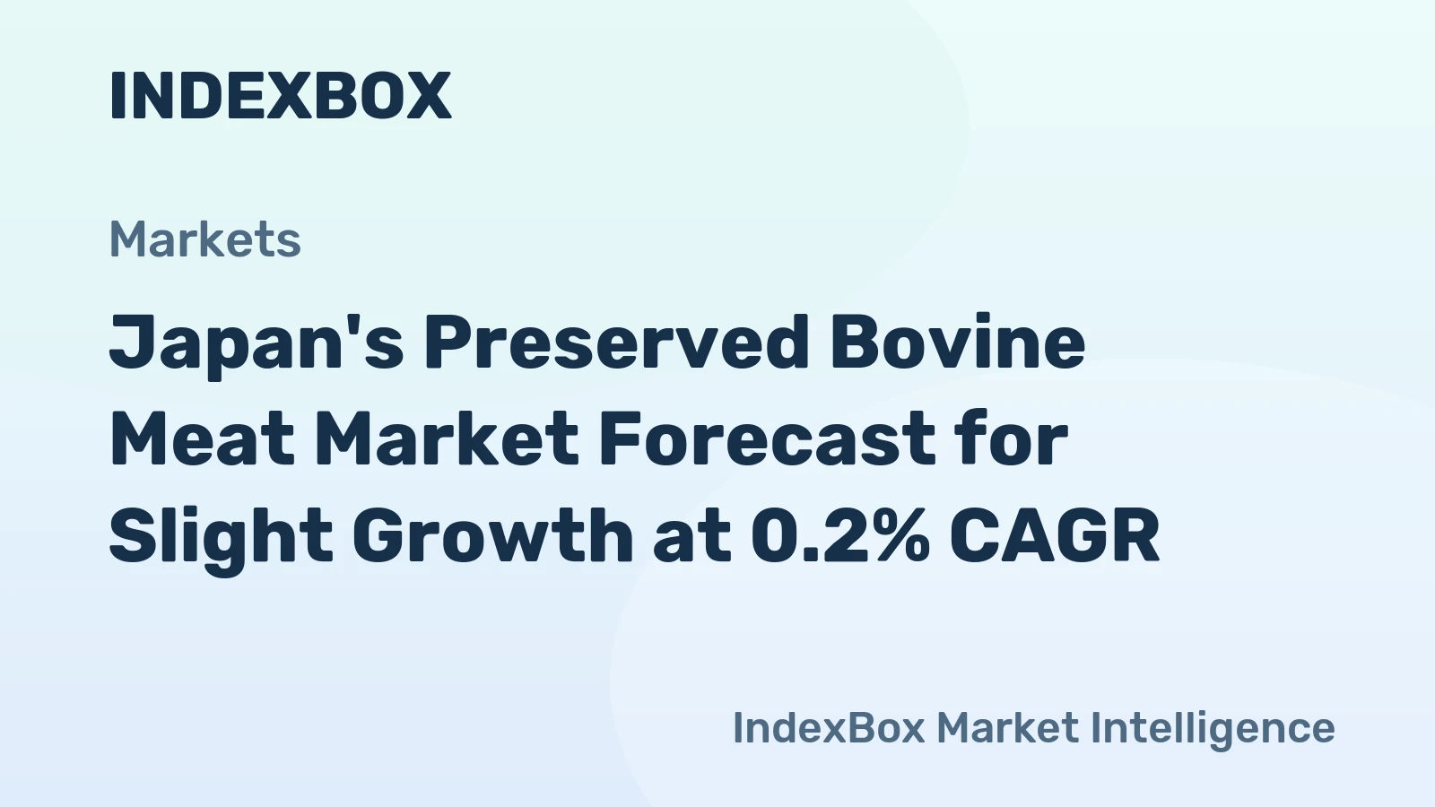 Japan's Preserved Bovine Meat Market Forecast for Slight Growth at 0.2% CAGR