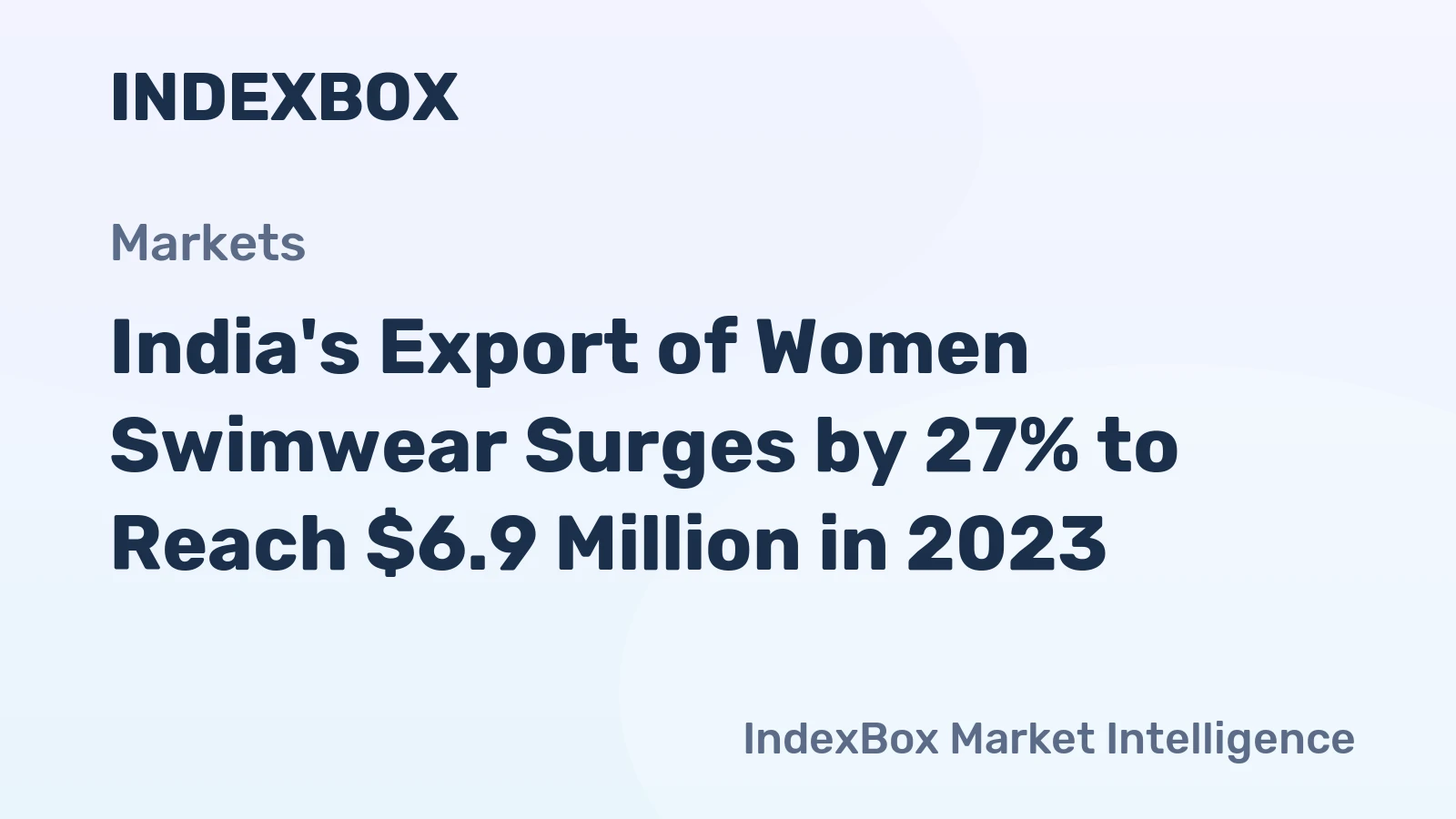 India's Export of Women Swimwear Surges by 27% to Reach $6.9 Million in 2023