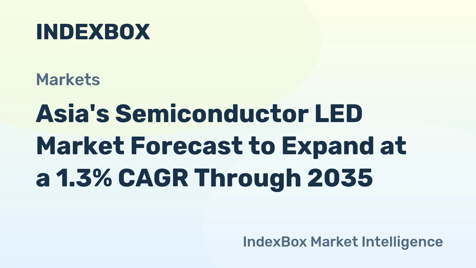 Asia's Semiconductor LED Market Forecast to Expand at a 1.3% CAGR Through 2035