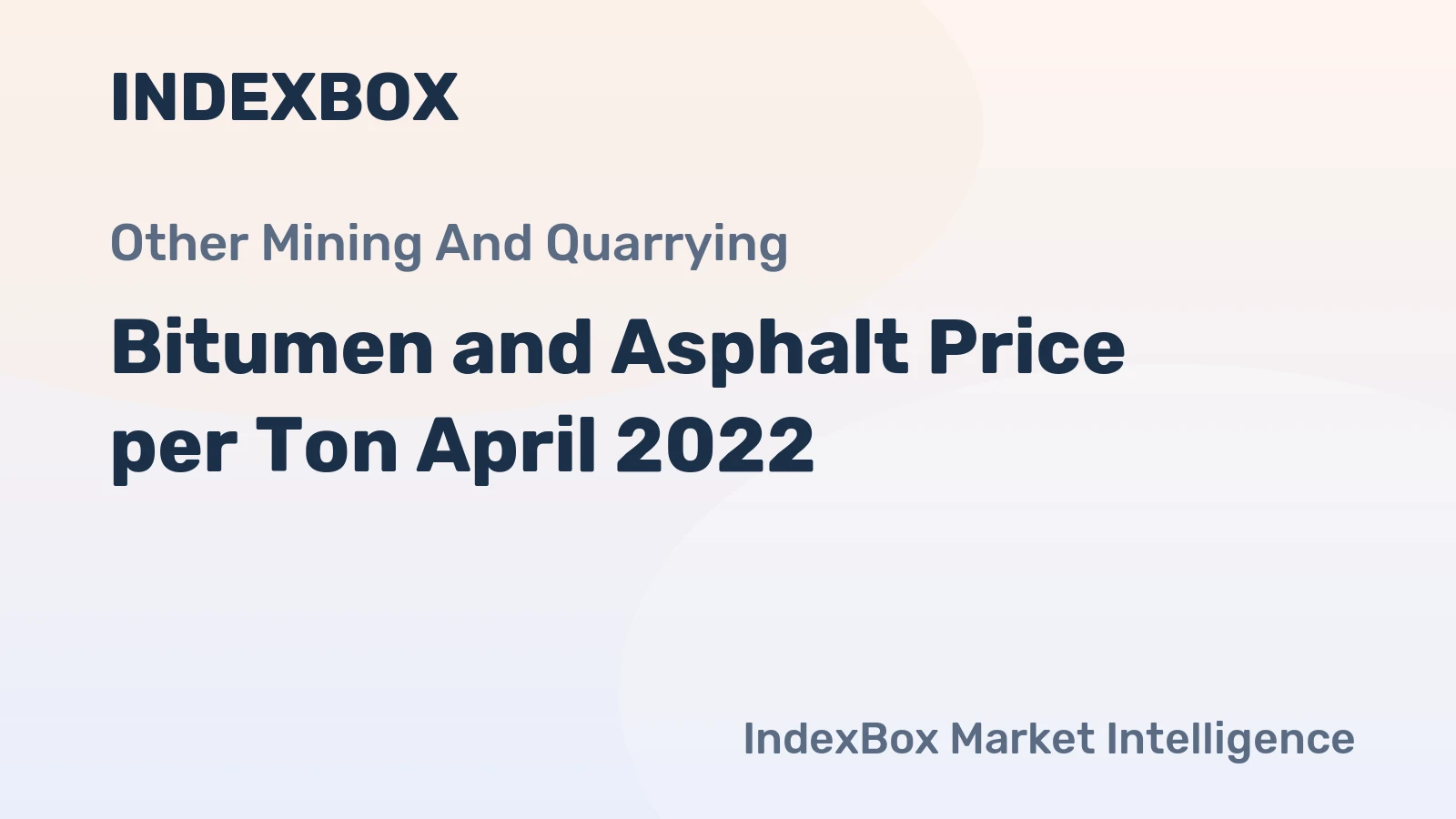Bitumen and Asphalt Price per Ton April 2022