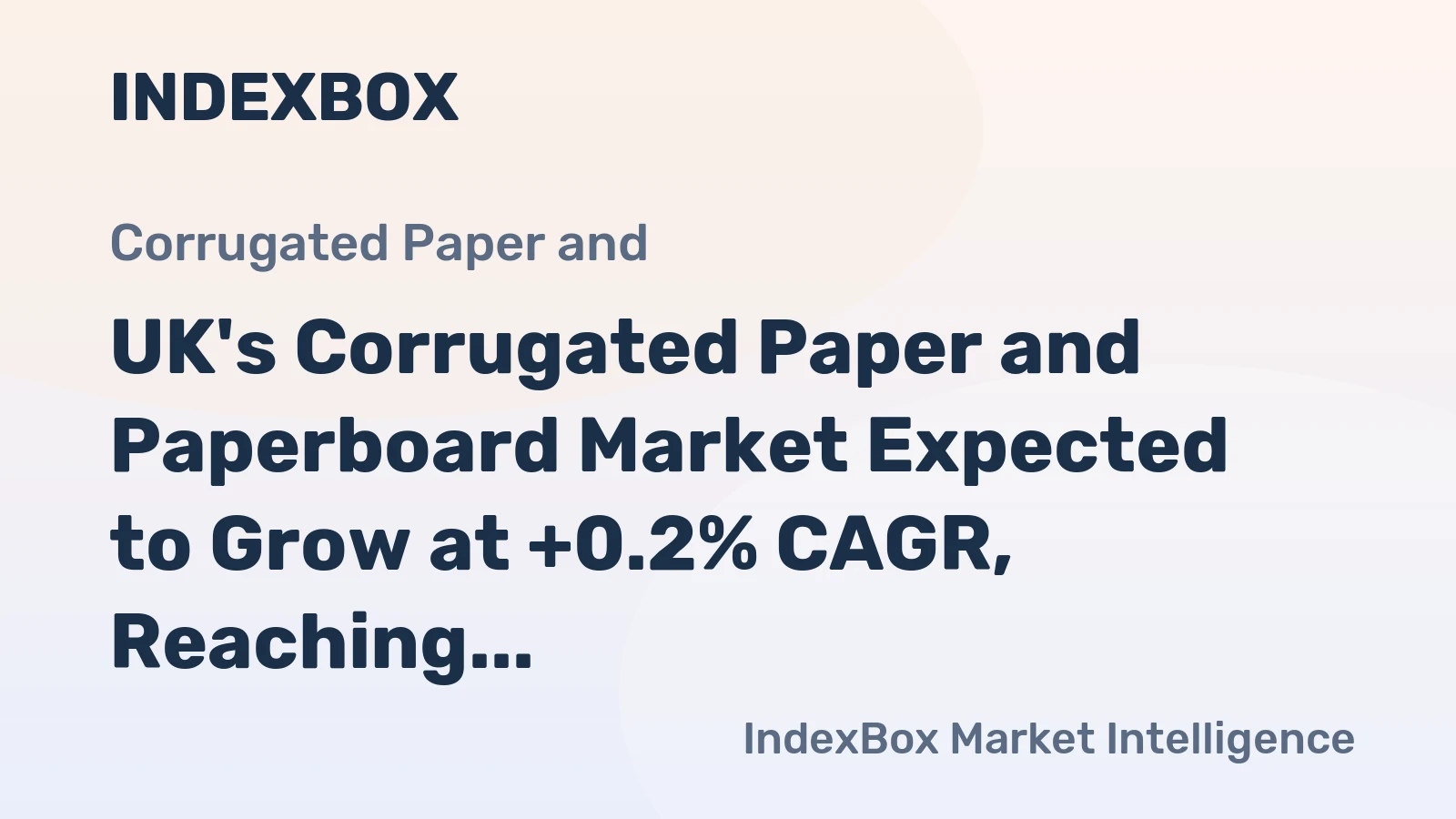 UK's Corrugated Paper and Paperboard Market Expected to Grow at +0.2% CAGR, Reaching $6.8B by 2035