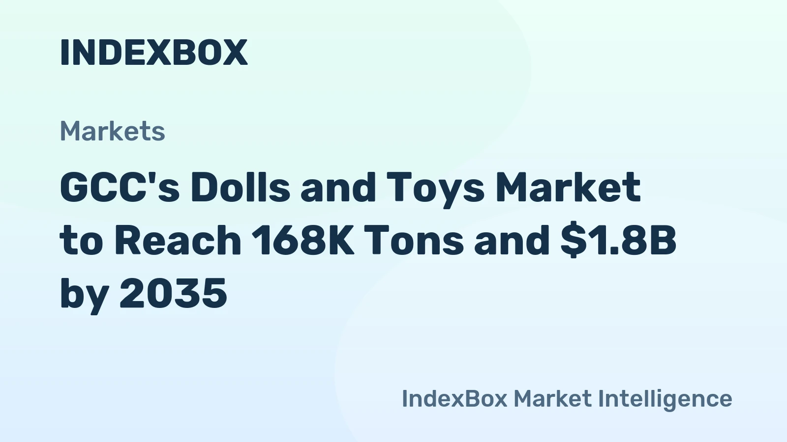 GCC's Dolls and Toys Market to Reach 168K Tons and $1.8B by 2035
