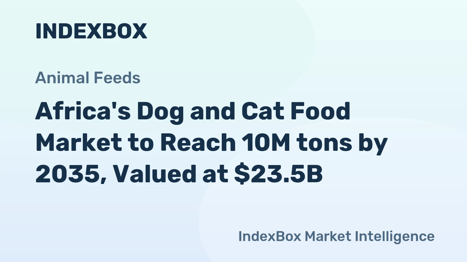 Africa's Dog and Cat Food Market to Reach 10M tons by 2035, Valued at $23.5B