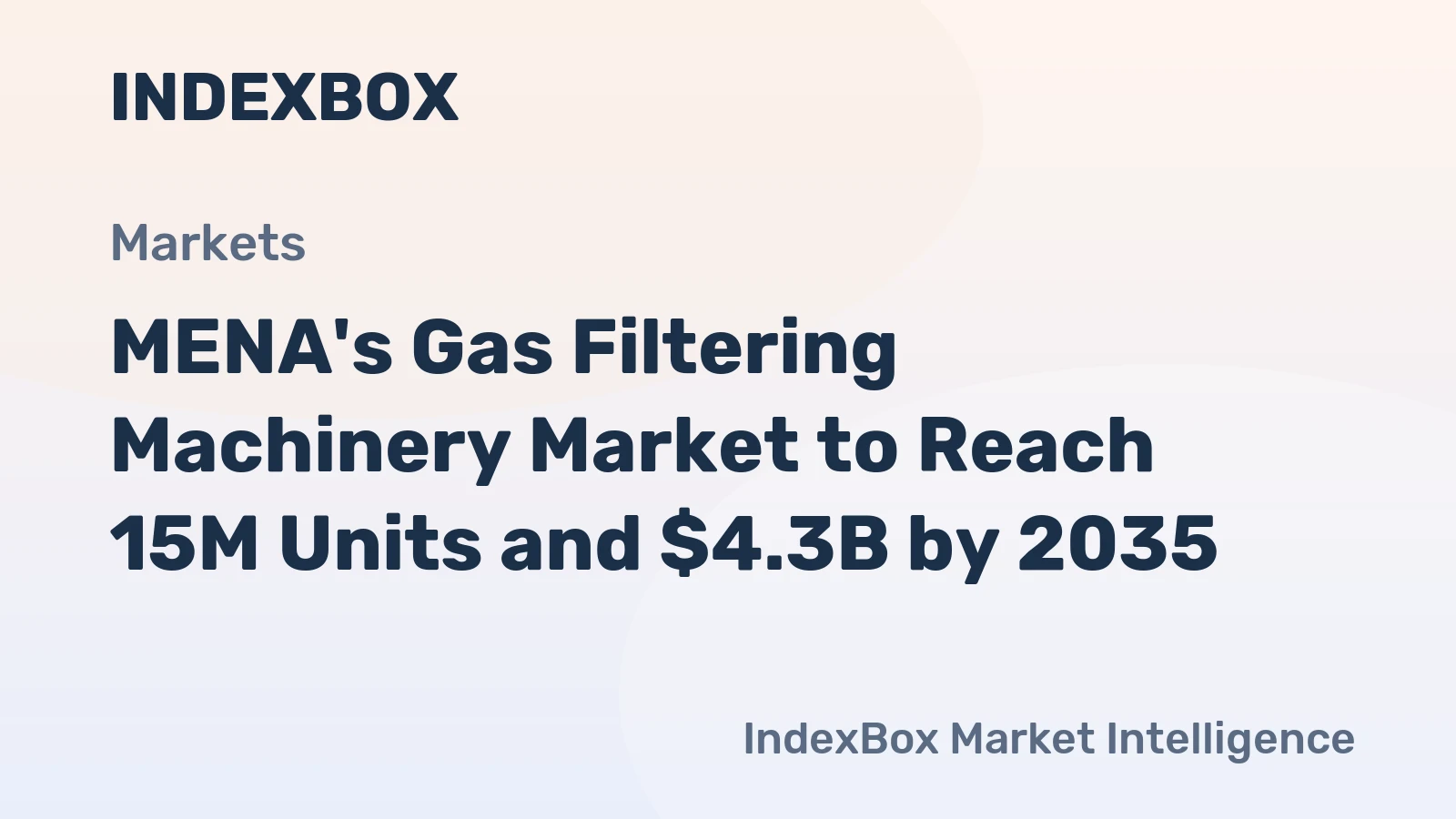 MENA's Gas Filtering Machinery Market to Reach 15M Units and $4.3B by 2035