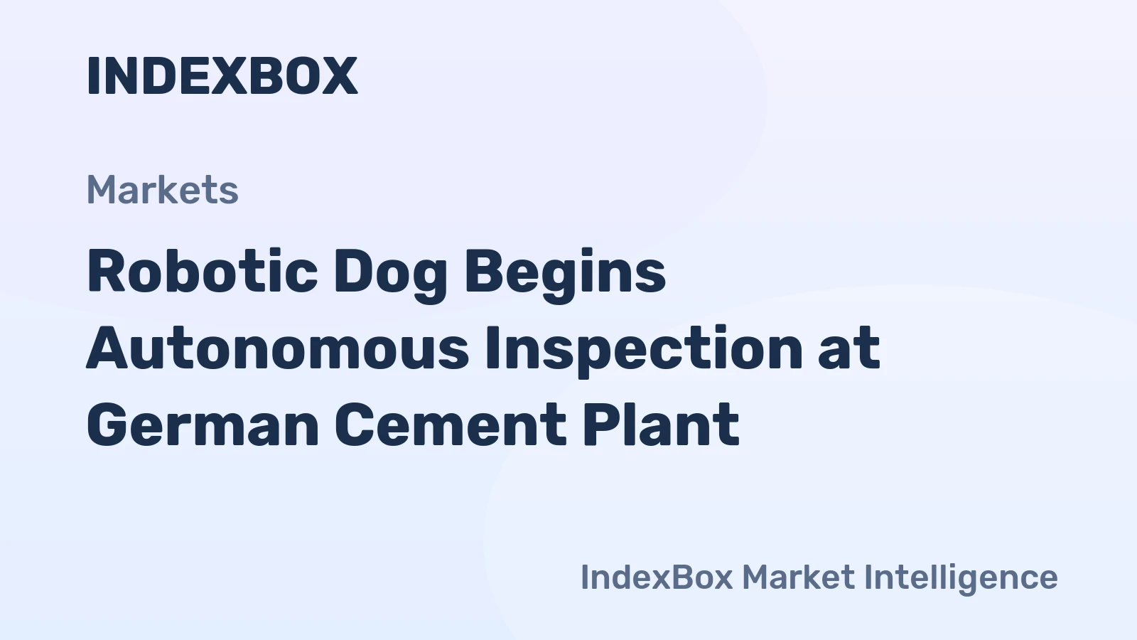 Robotic Dog Begins Autonomous Inspection at German Cement Plant