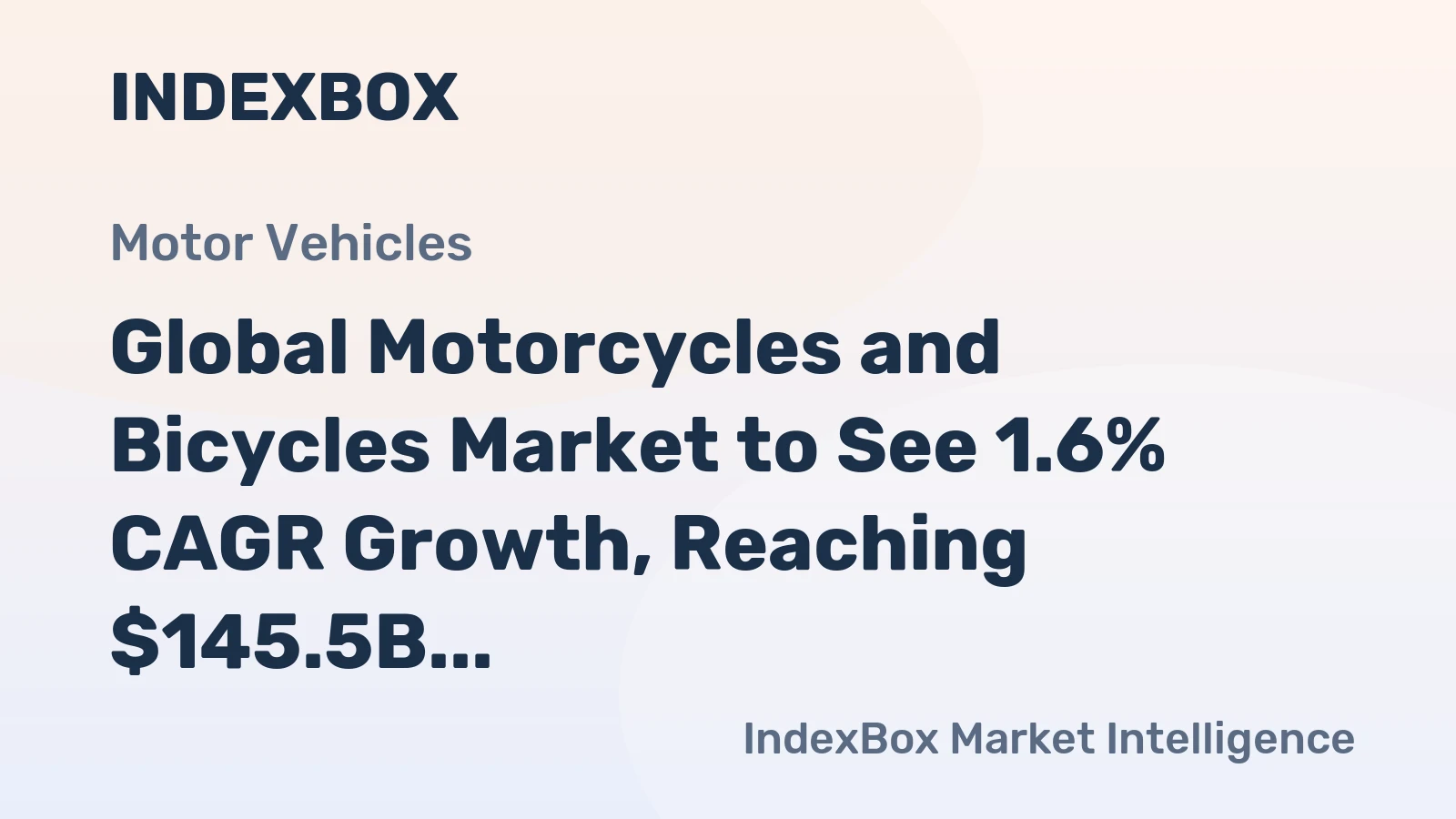 Global Motorcycles and Bicycles Market to See 1.6% CAGR Growth, Reaching $145.5B by 2035