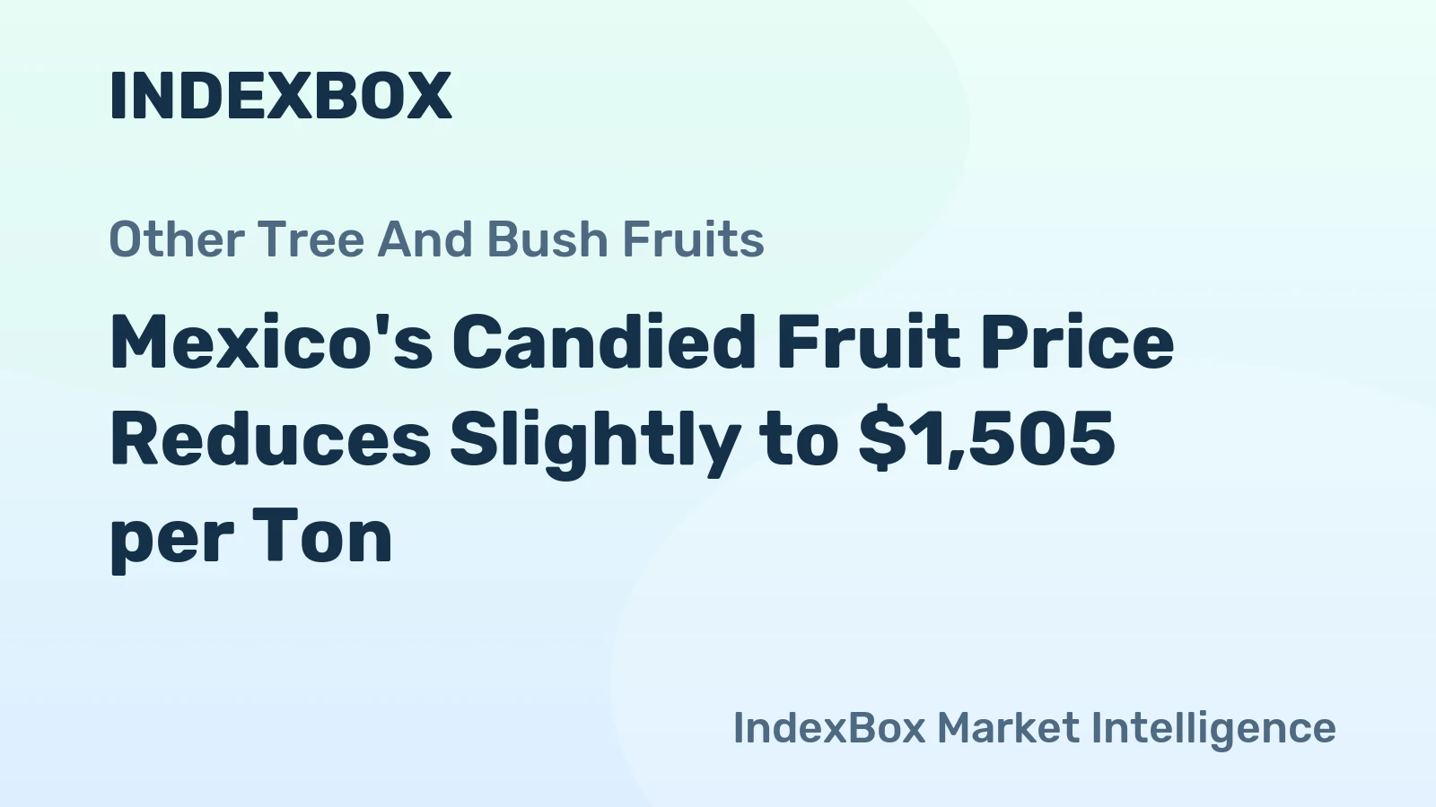 Mexico's Candied Fruit Price Reduces Slightly to $1,505 per Ton