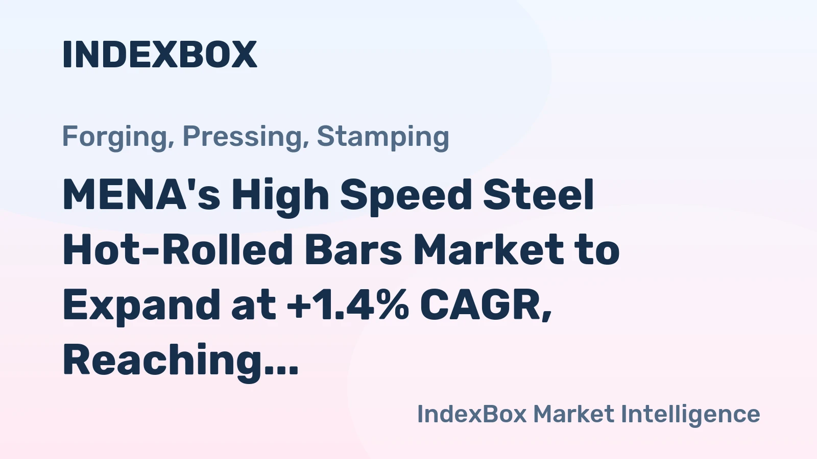 MENA's High Speed Steel Hot-Rolled Bars Market to Expand at +1.4% CAGR, Reaching 2.1M Tons by 2035