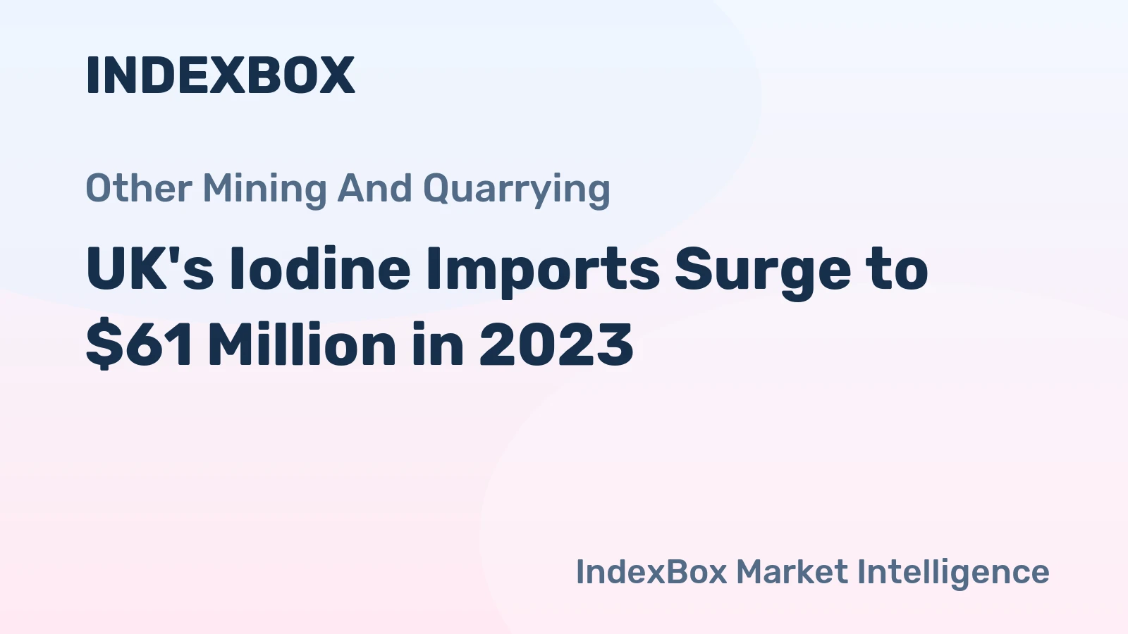 UK's Iodine Imports Surge to $61 Million in 2023