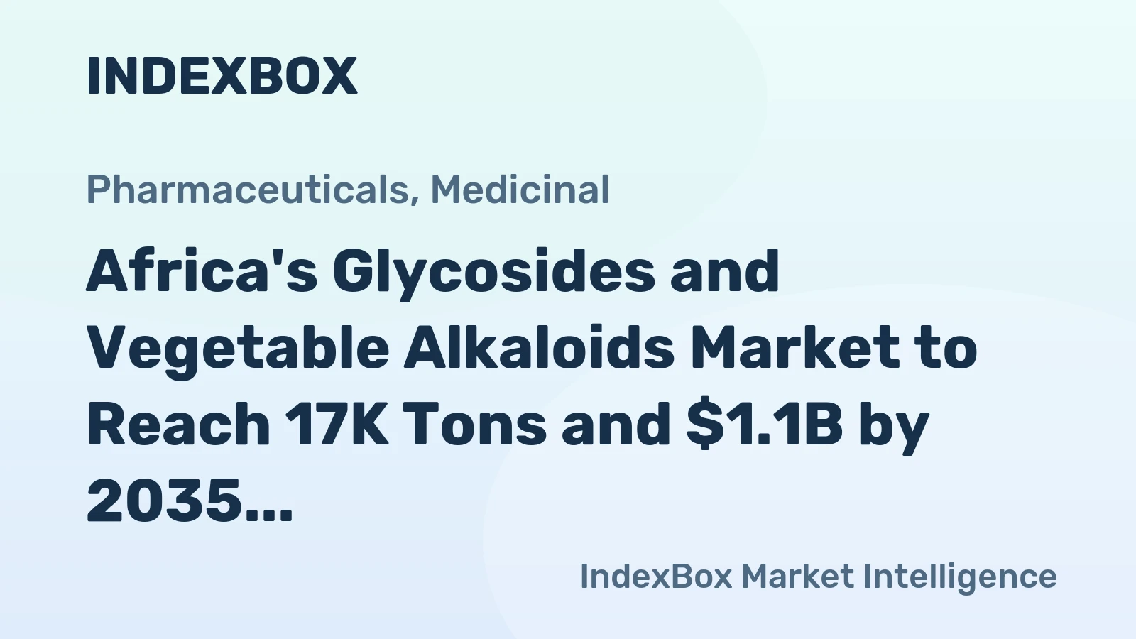 Africa's Glycosides and Vegetable Alkaloids Market to Reach 17K Tons and $1.1B by 2035
