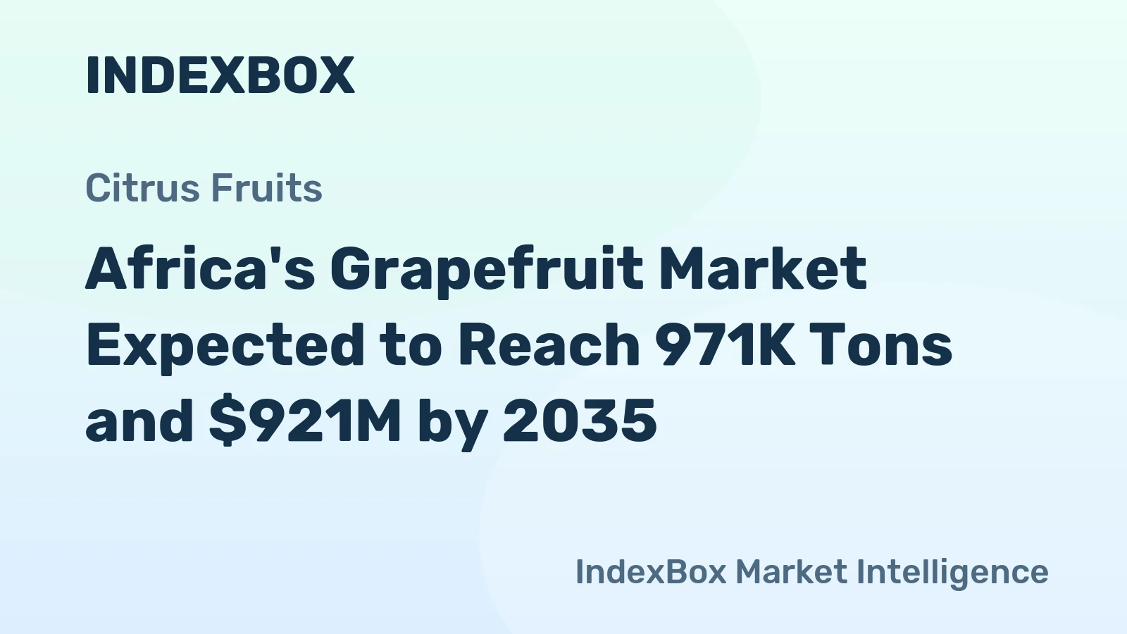 Africa's Grapefruit Market Expected to Reach 971K Tons and $921M by 2035