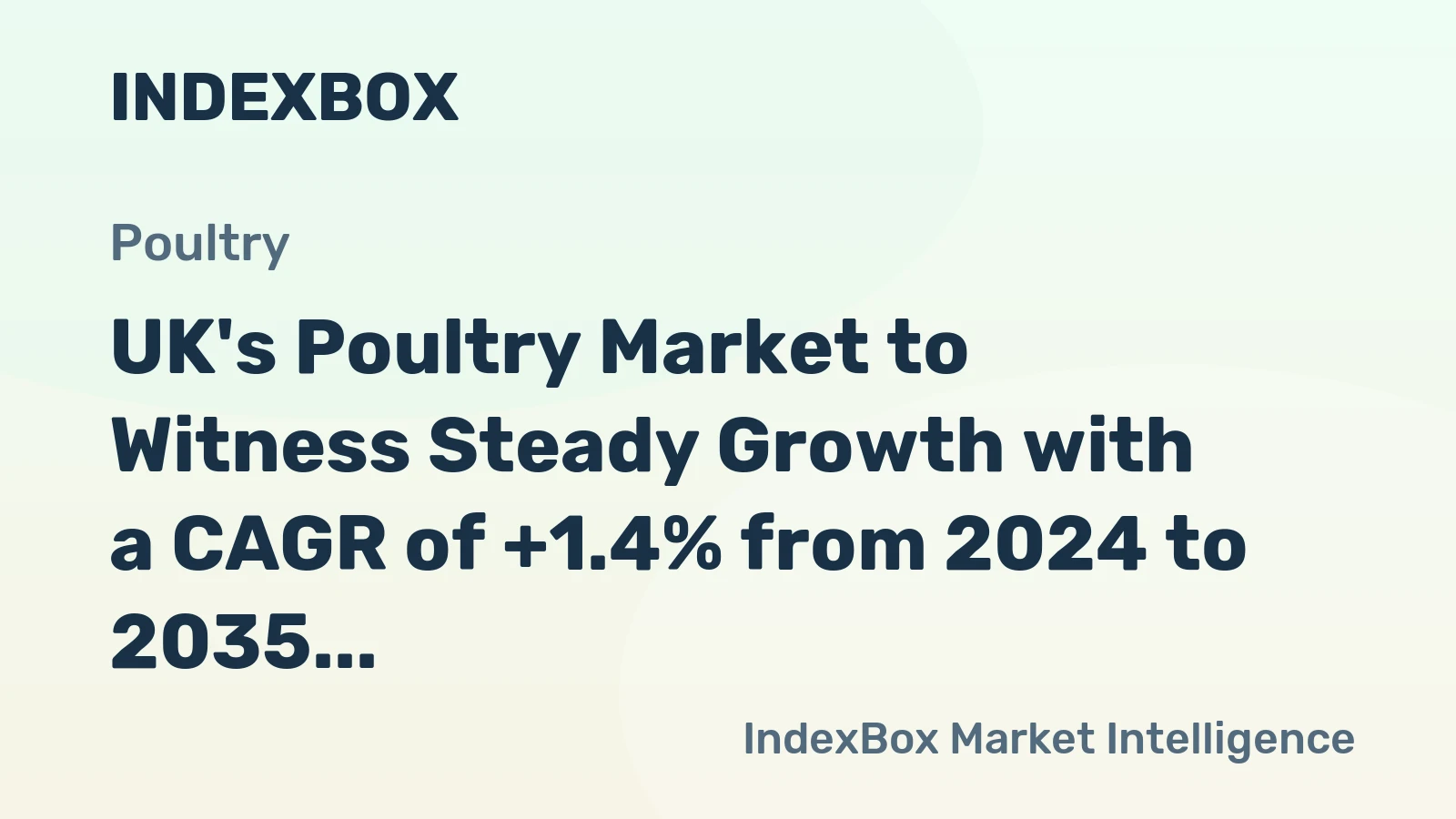 UK's Poultry Market to Witness Steady Growth with a CAGR of +1.4% from 2024 to 2035