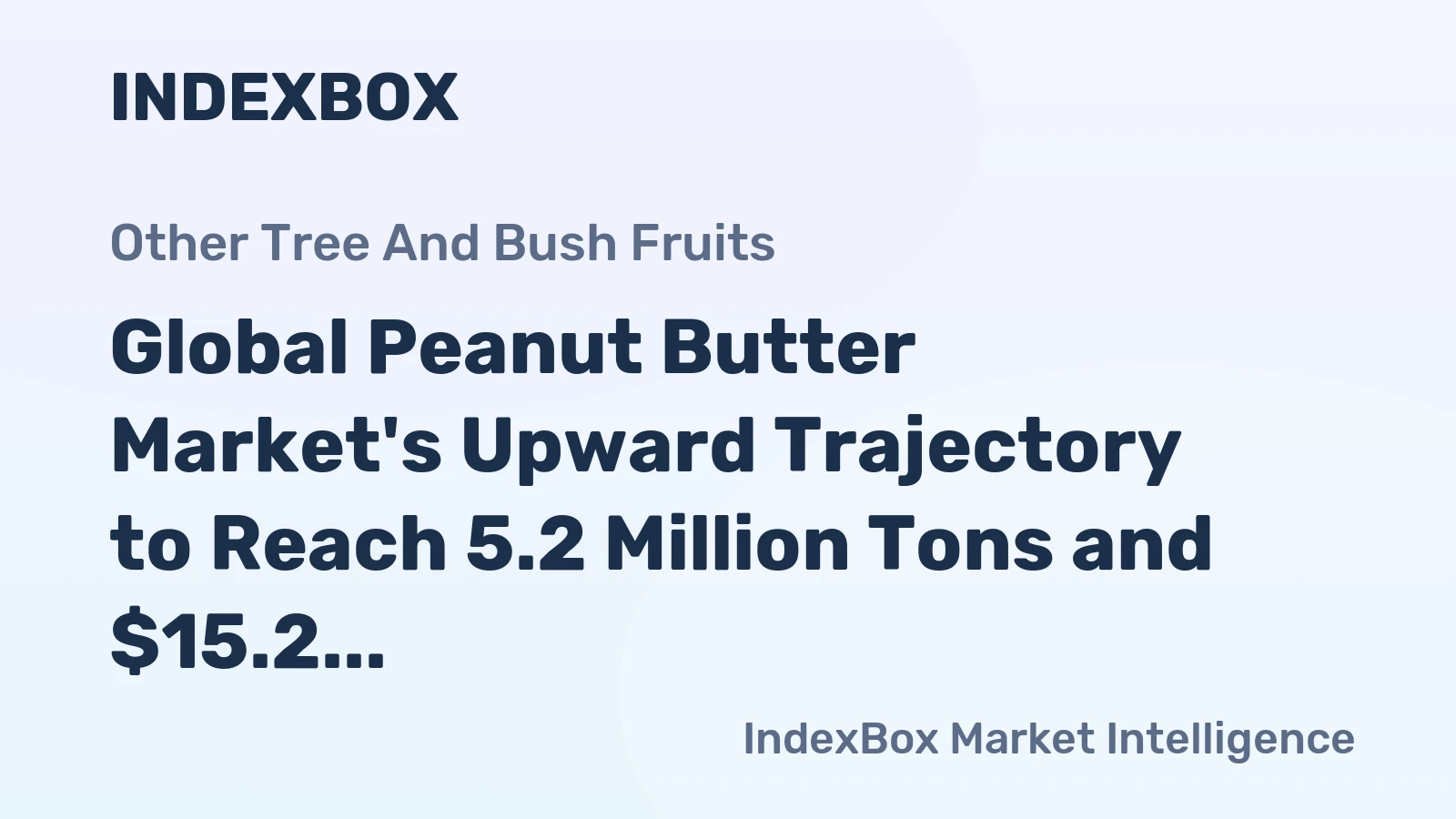 Global Peanut Butter Market's Upward Trajectory to Reach 5.2 Million Tons and $15.2 Billion