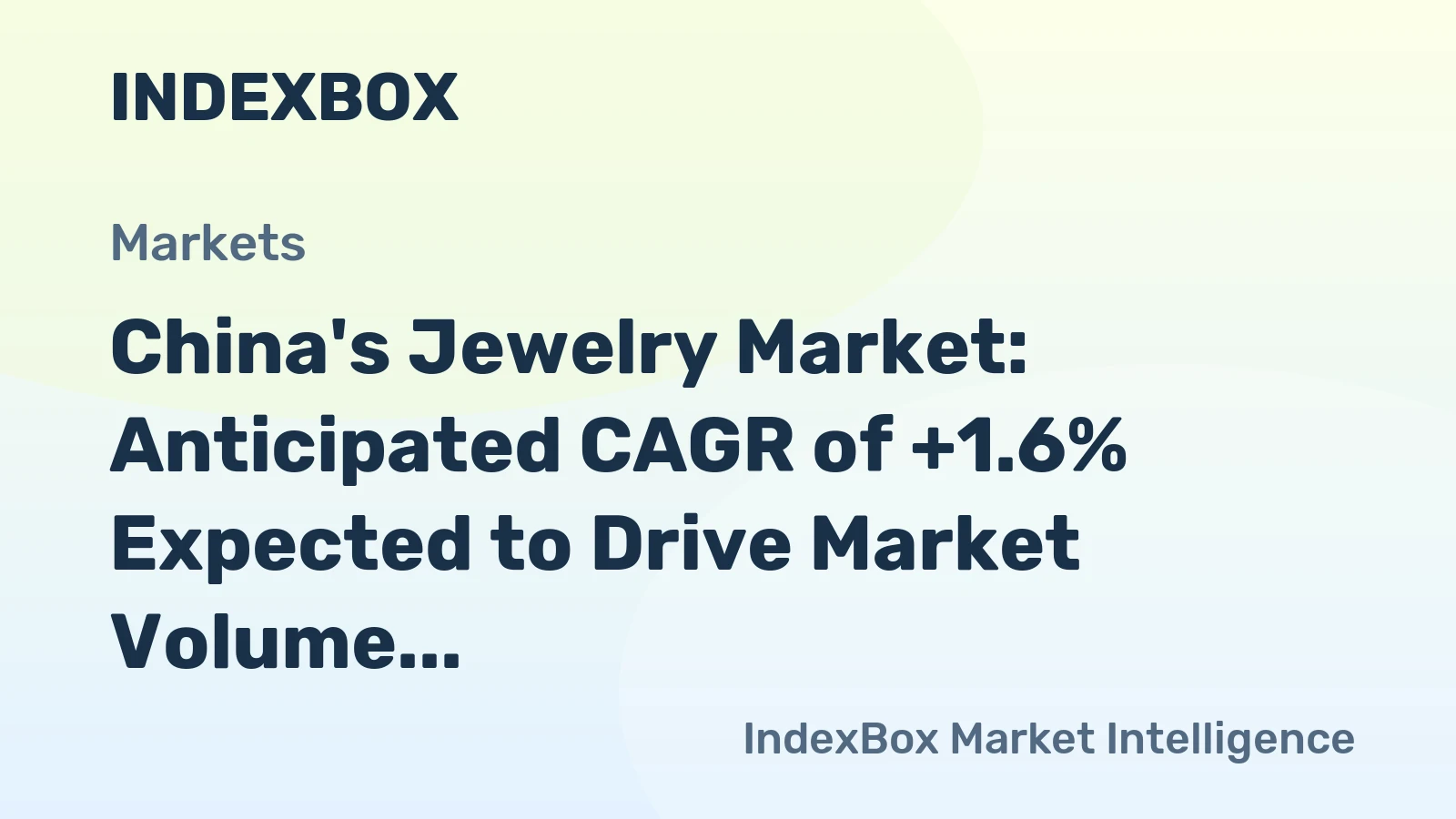China's Jewelry Market: Anticipated CAGR of +1.6% Expected to Drive Market Volume to 16K Tons by 2035