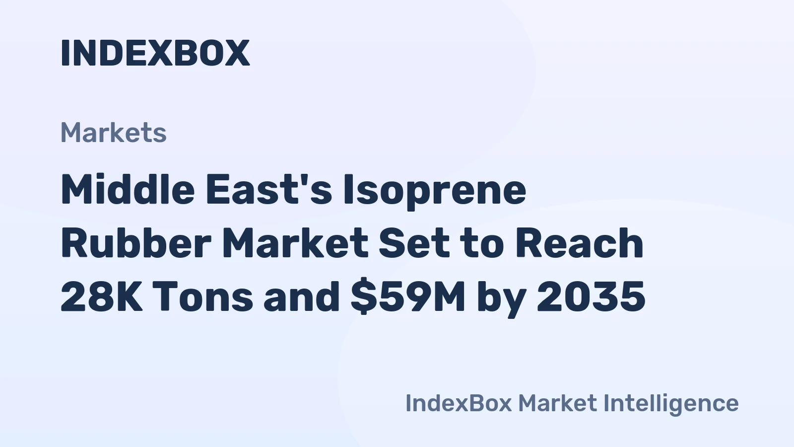 Middle East's Isoprene Rubber Market Set to Reach 28K Tons and $59M by 2035