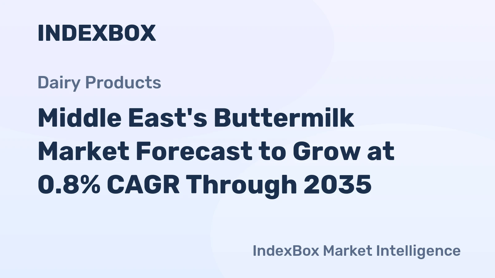 Middle East's Buttermilk Market Forecast to Grow at 0.8% CAGR Through 2035