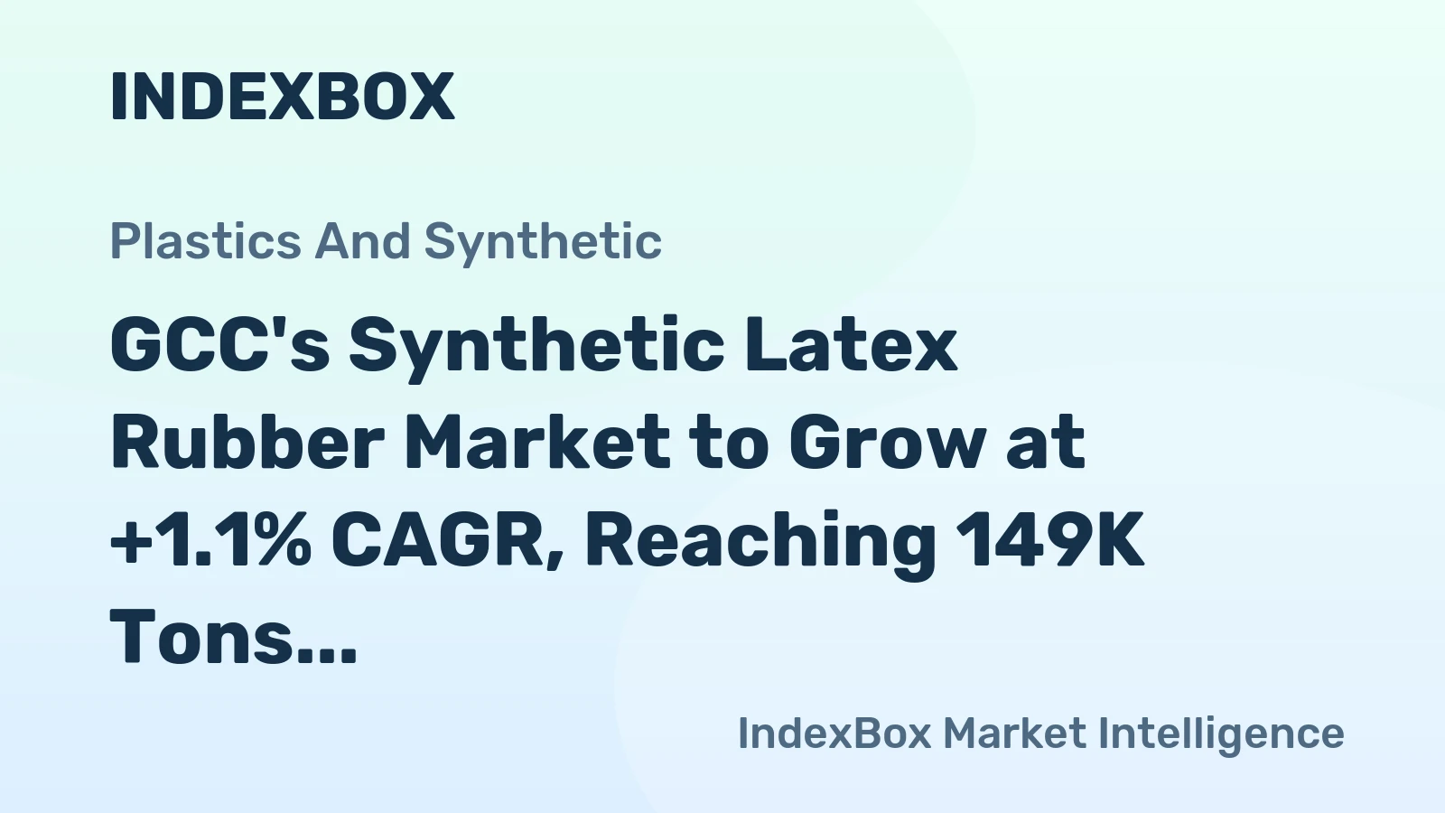 GCC's Synthetic Latex Rubber Market to Grow at +1.1% CAGR, Reaching 149K Tons by 2035