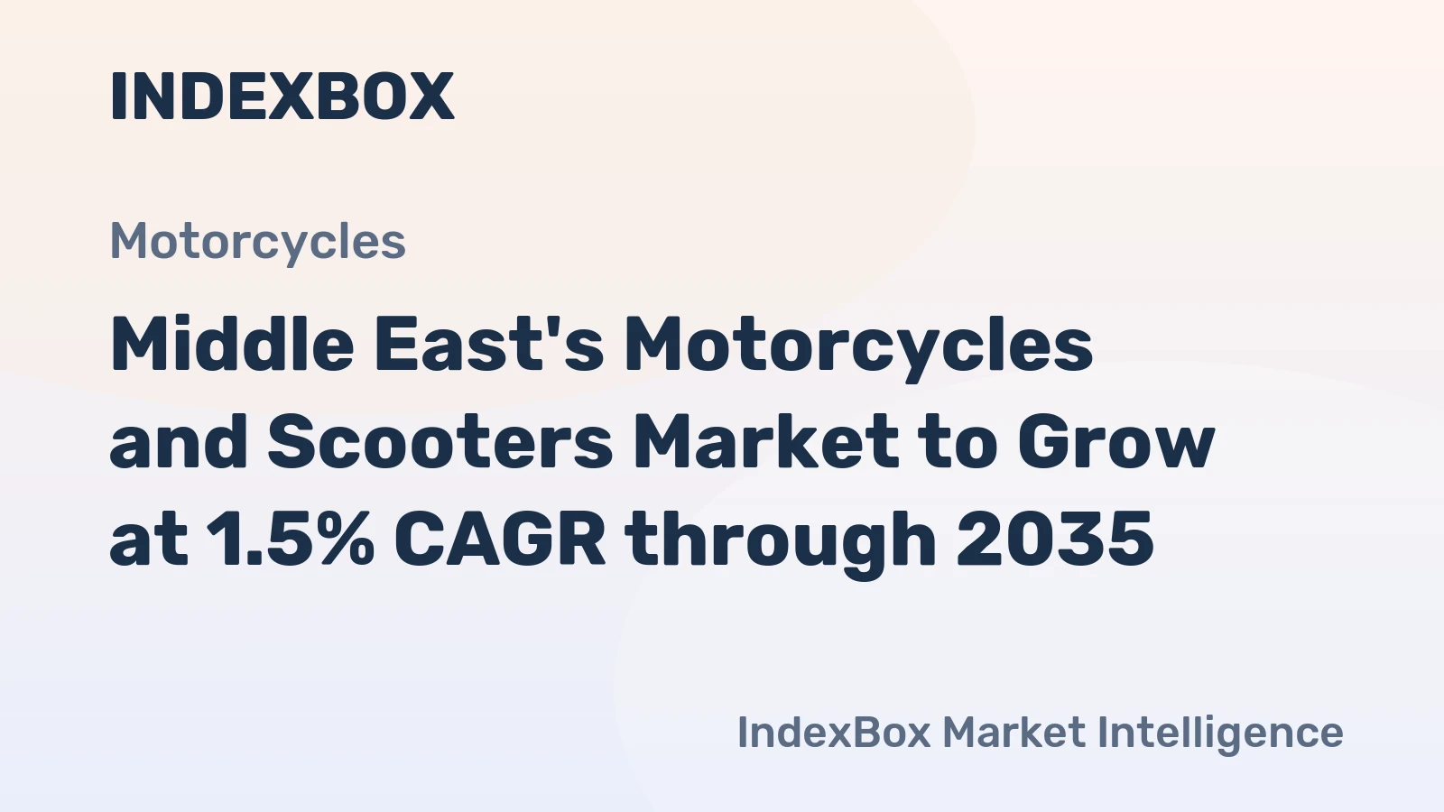 Middle East's Motorcycles and Scooters Market to Grow at 1.5% CAGR through 2035