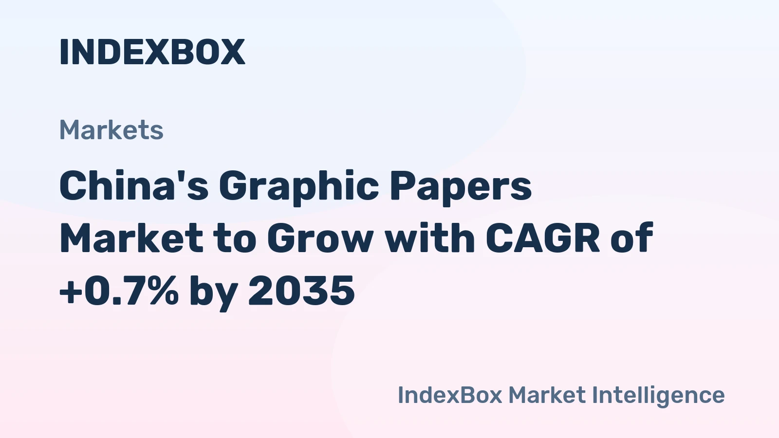 China's Graphic Papers Market to Grow with CAGR of +0.7% by 2035