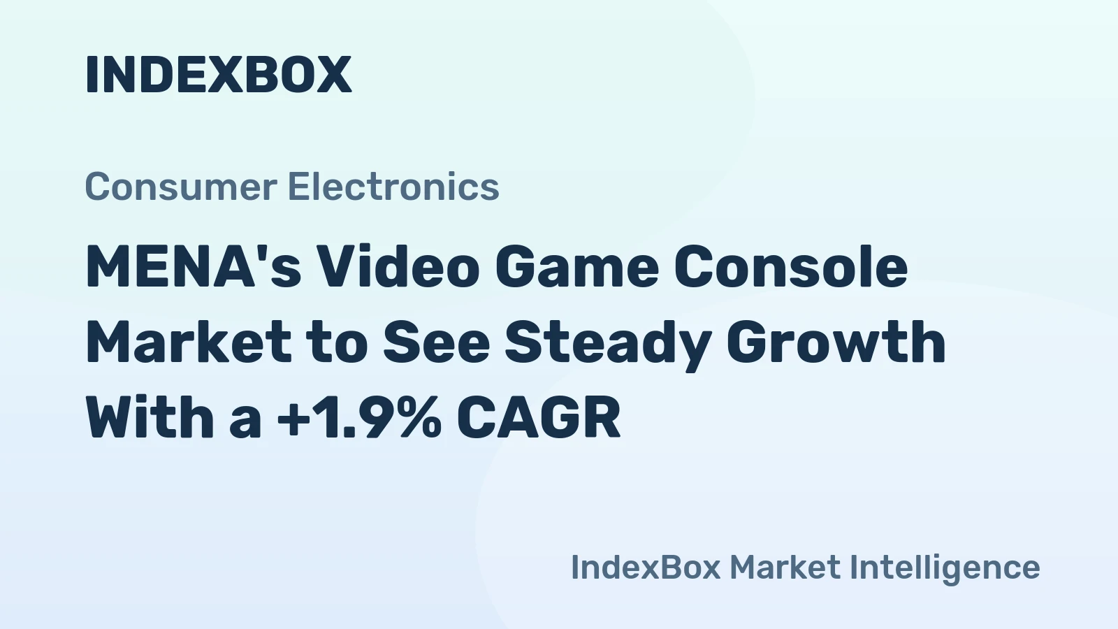 MENA's Video Game Console Market to See Steady Growth With a +1.9% CAGR