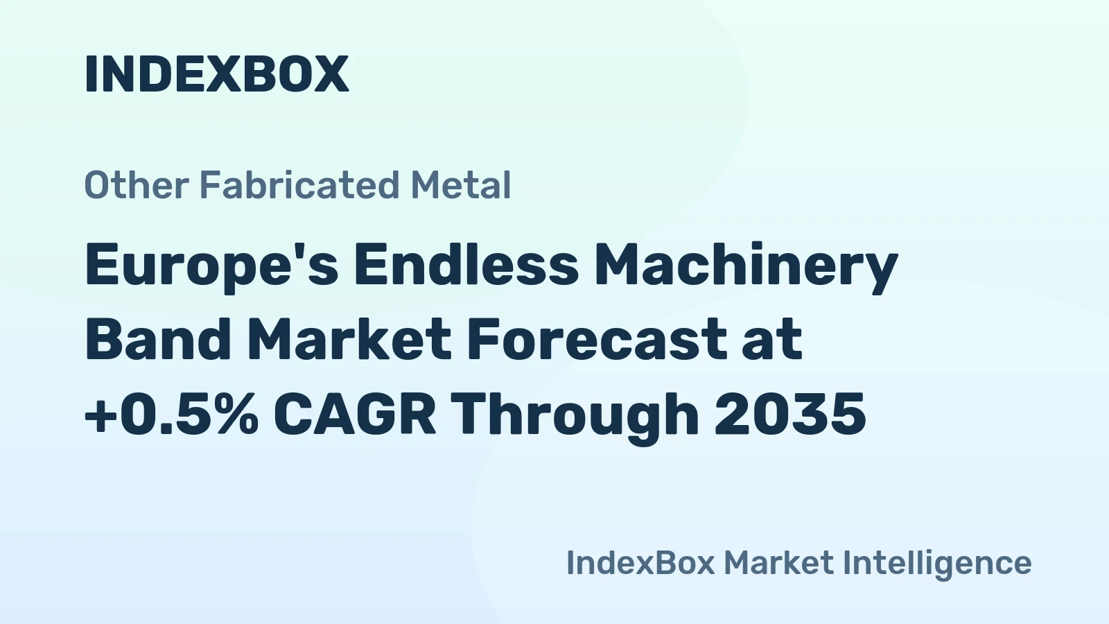 Europe's Endless Machinery Band Market Forecast at +0.5% CAGR Through 2035