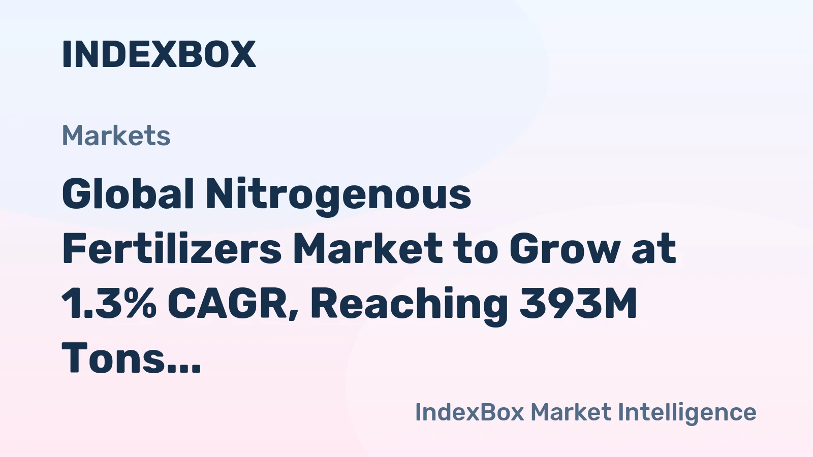 Global Nitrogenous Fertilizers Market to Grow at 1.3% CAGR, Reaching 393M Tons by 2035