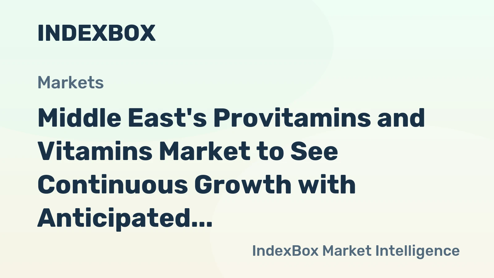 Middle East's Provitamins and Vitamins Market to See Continuous Growth with Anticipated CAGR of +0.8% from 2024 to 2035