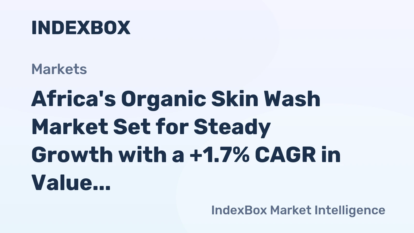 Africa's Organic Skin Wash Market Set for Steady Growth with a +1.7% CAGR in Value