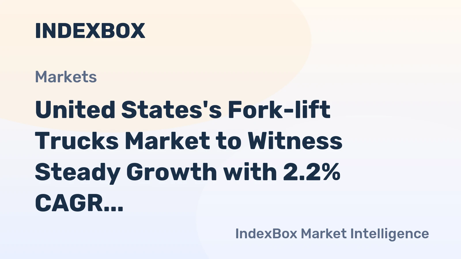United States's Fork-lift Trucks Market to Witness Steady Growth with 2.2% CAGR in Unit Sales and 3.8% CAGR in Market Value by 2035