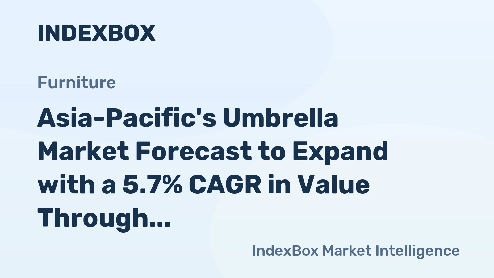 Asia-Pacific's Umbrella Market Forecast to Expand with a 5.7% CAGR in Value Through 2035
