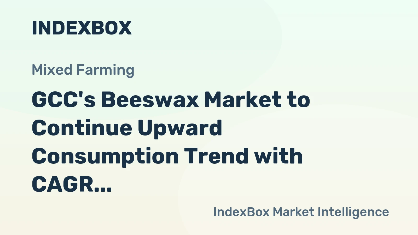 GCC's Beeswax Market to Continue Upward Consumption Trend with CAGR of +0.6%