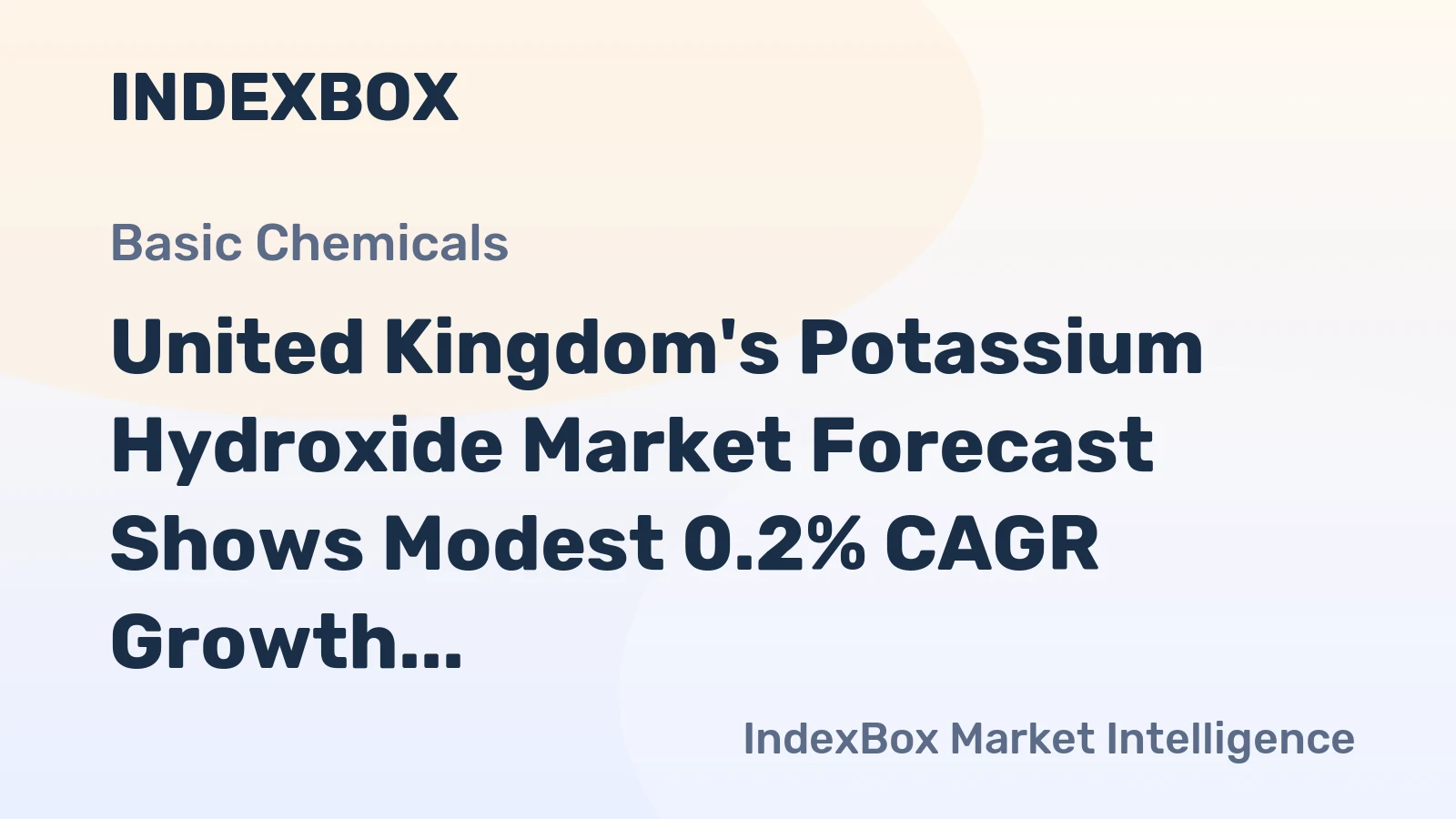 United Kingdom's Potassium Hydroxide Market Forecast Shows Modest 0.2% CAGR Growth Through 2035