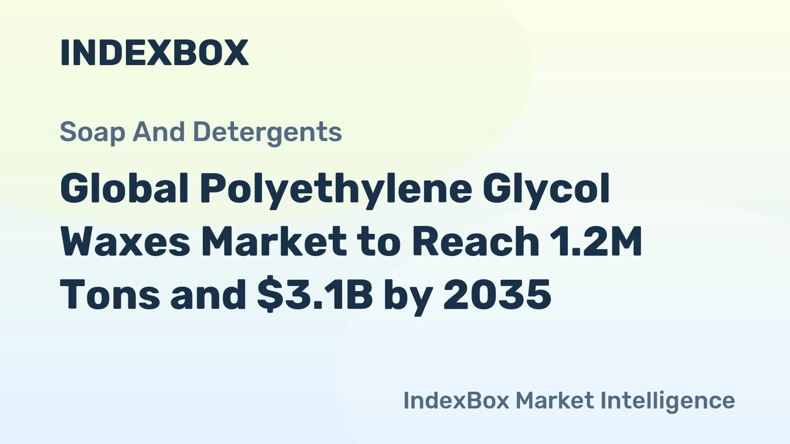 Global Polyethylene Glycol Waxes Market to Reach 1.2M Tons and $3.1B by 2035