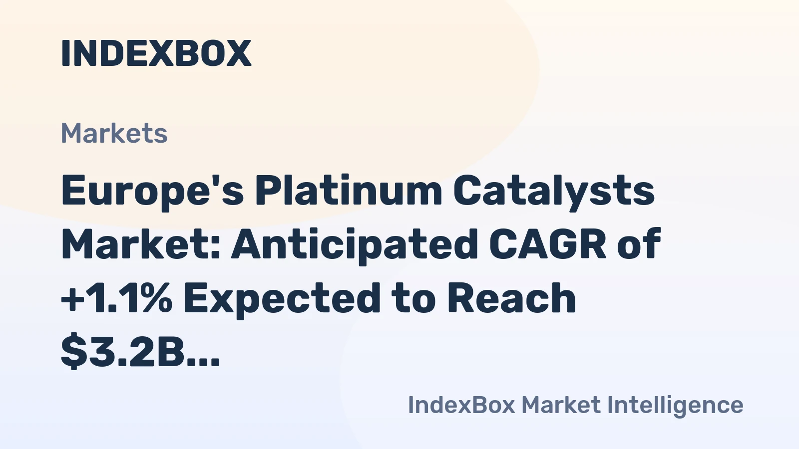 Europe's Platinum Catalysts Market: Anticipated CAGR of +1.1% Expected to Reach $3.2B by 2035