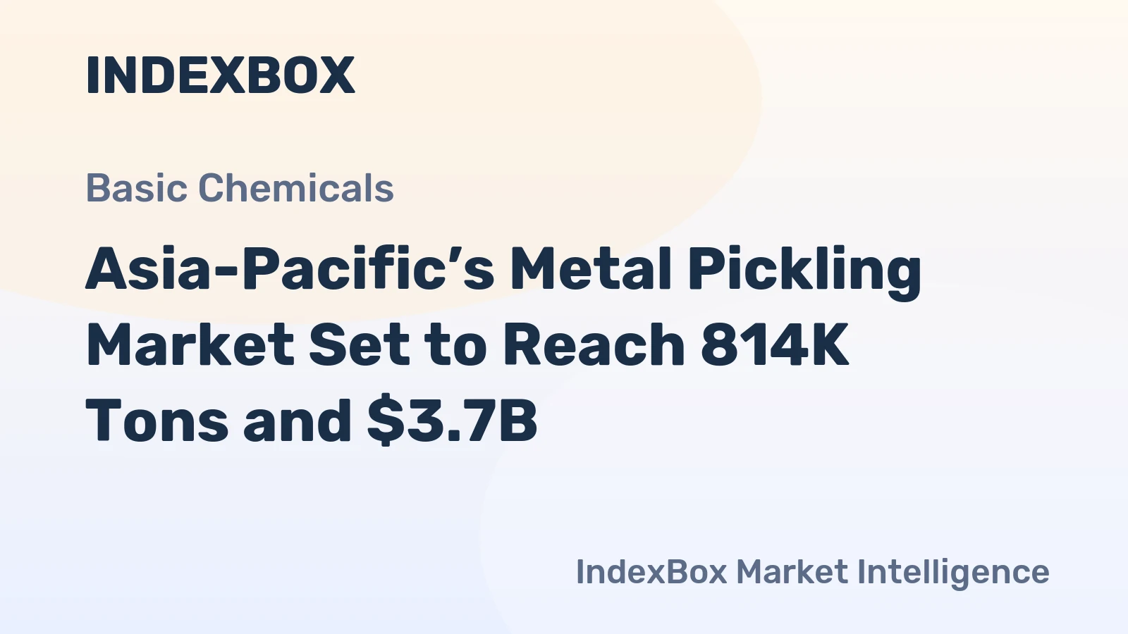 Asia-Pacific’s Metal Pickling Market Set to Reach 814K Tons and $3.7B