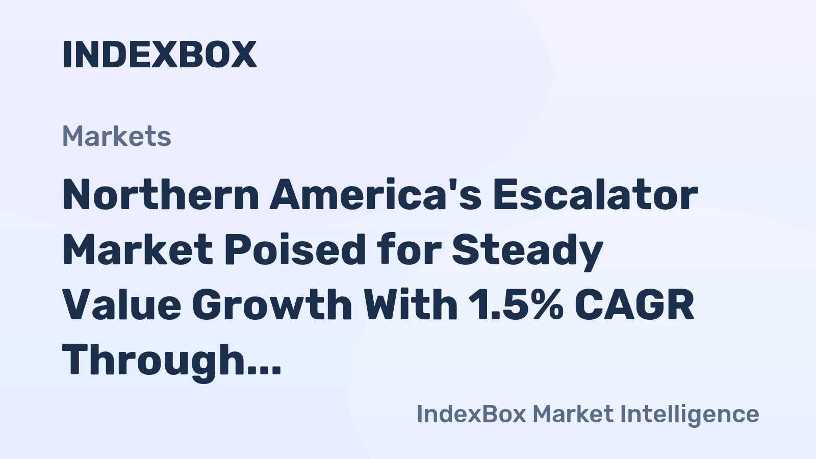 Northern America's Escalator Market Poised for Steady Value Growth With 1.5% CAGR Through 2035