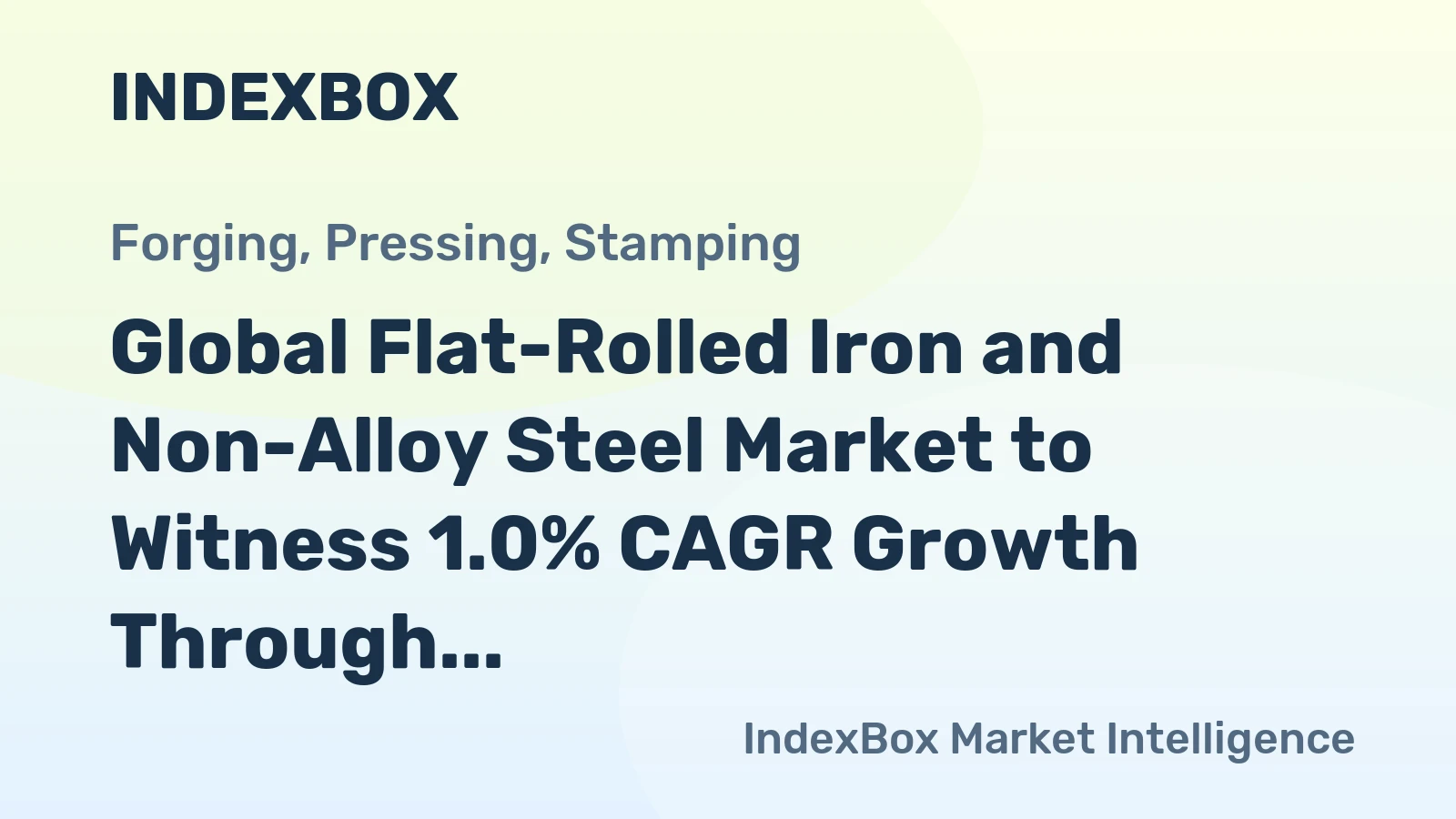 Global Flat-Rolled Iron and Non-Alloy Steel Market to Witness 1.0% CAGR Growth Through 2035