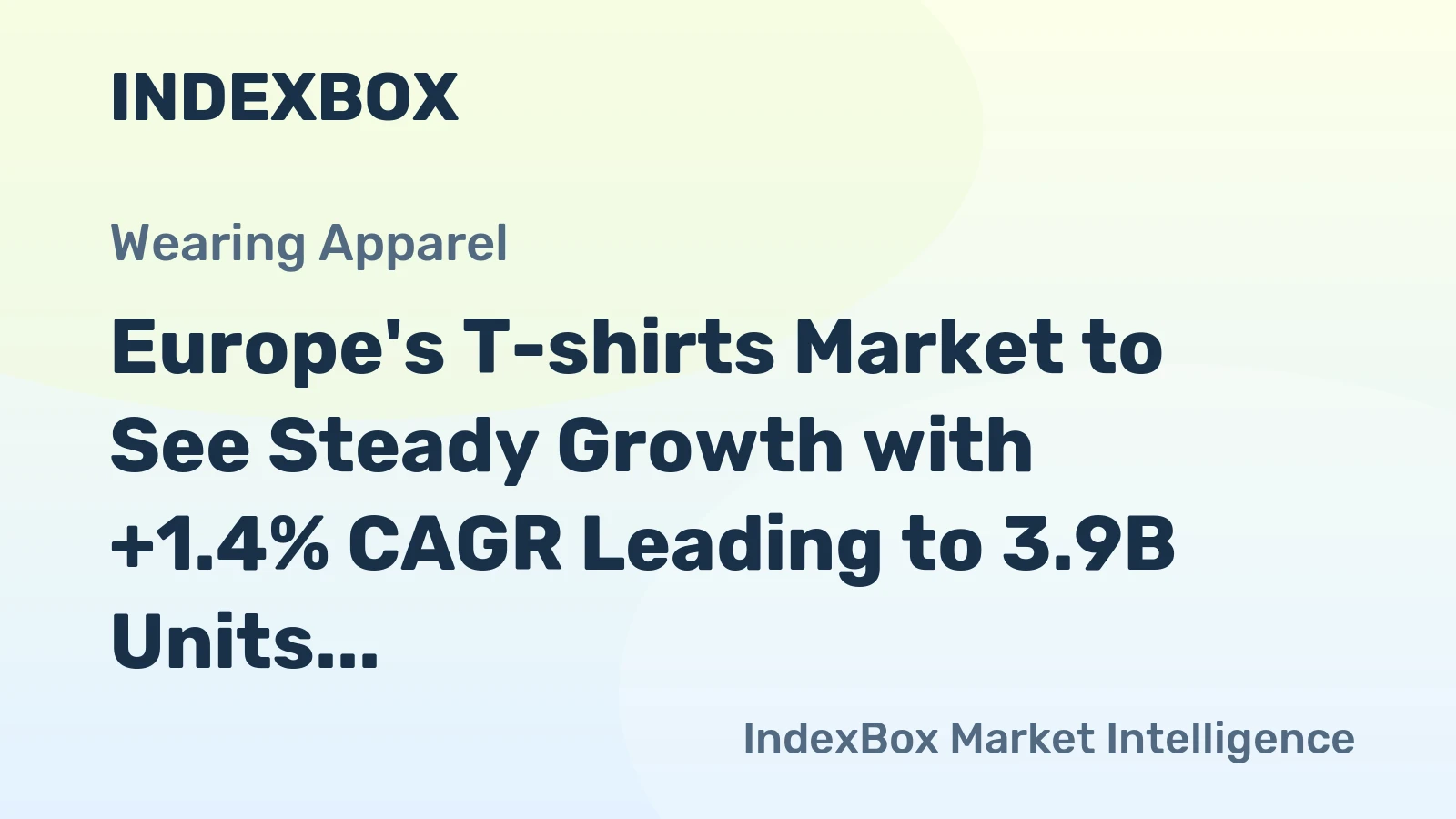 Europe's T-shirts Market to See Steady Growth with +1.4% CAGR Leading to 3.9B Units by 2035