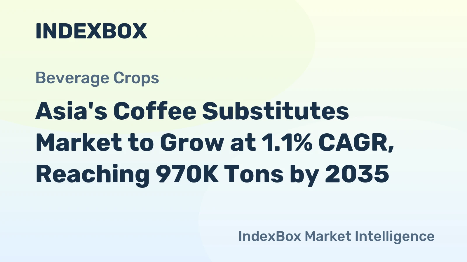 Asia's Coffee Substitutes Market to Grow at 1.1% CAGR, Reaching 970K Tons by 2035