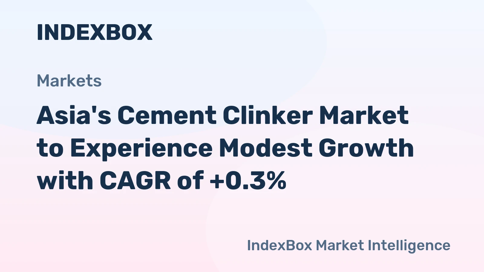 Asia's Cement Clinker Market to Experience Modest Growth with CAGR of +0.3%