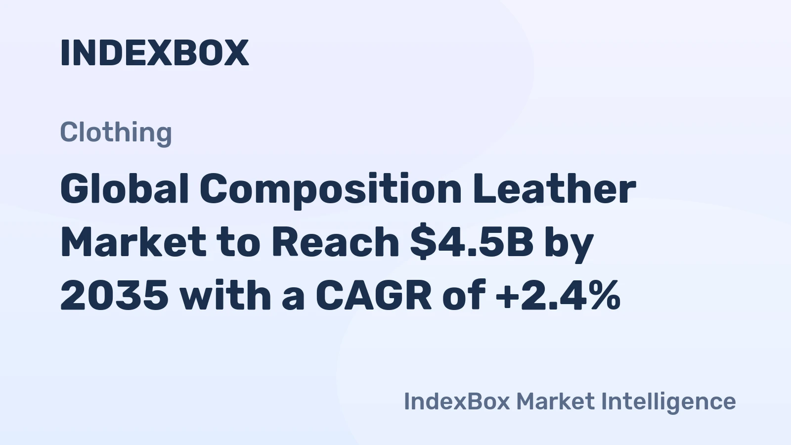 Global Composition Leather Market to Reach $4.5B by 2035 with a CAGR of +2.4%