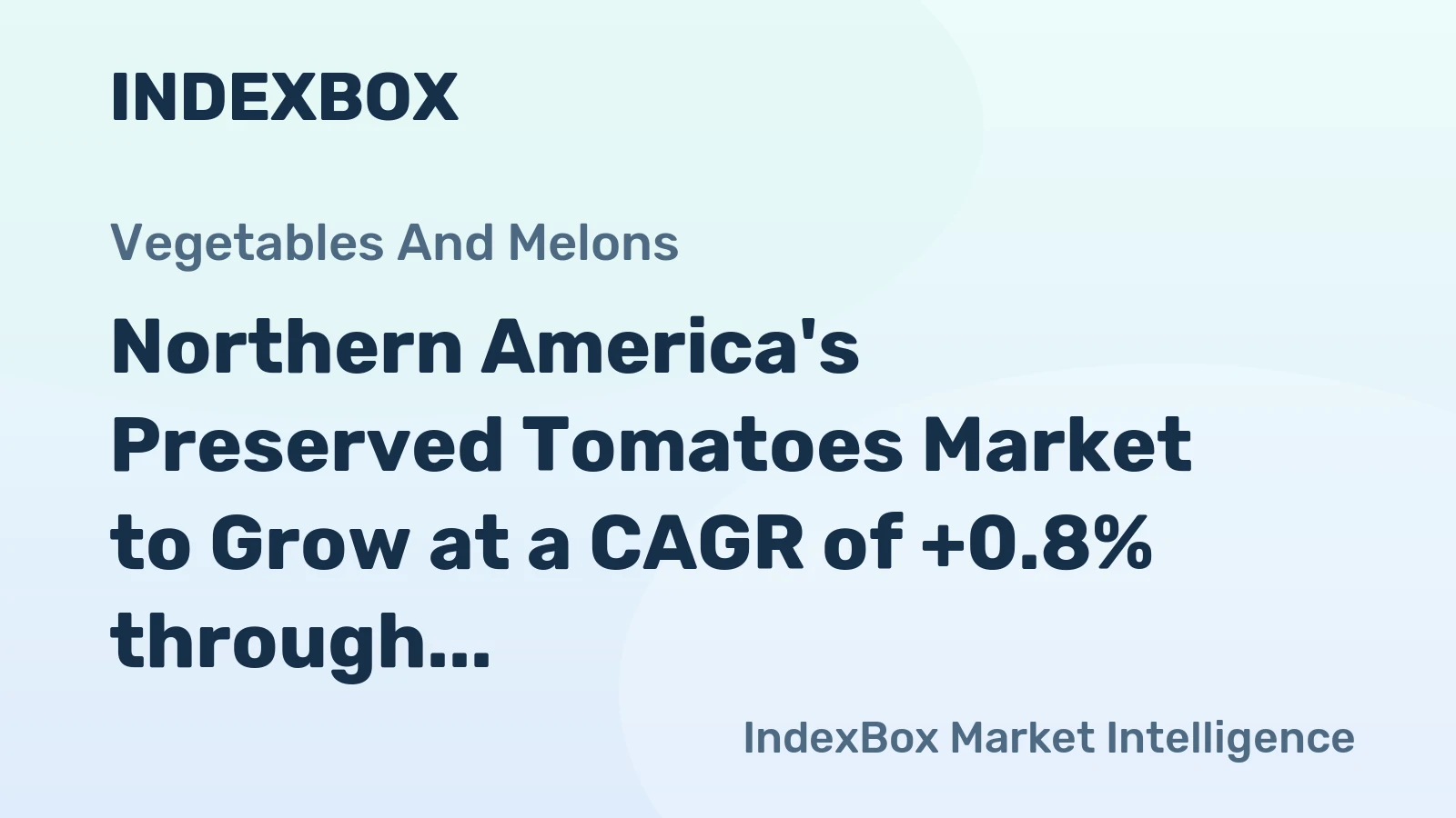 Northern America's Preserved Tomatoes Market to Grow at a CAGR of +0.8% through 2035