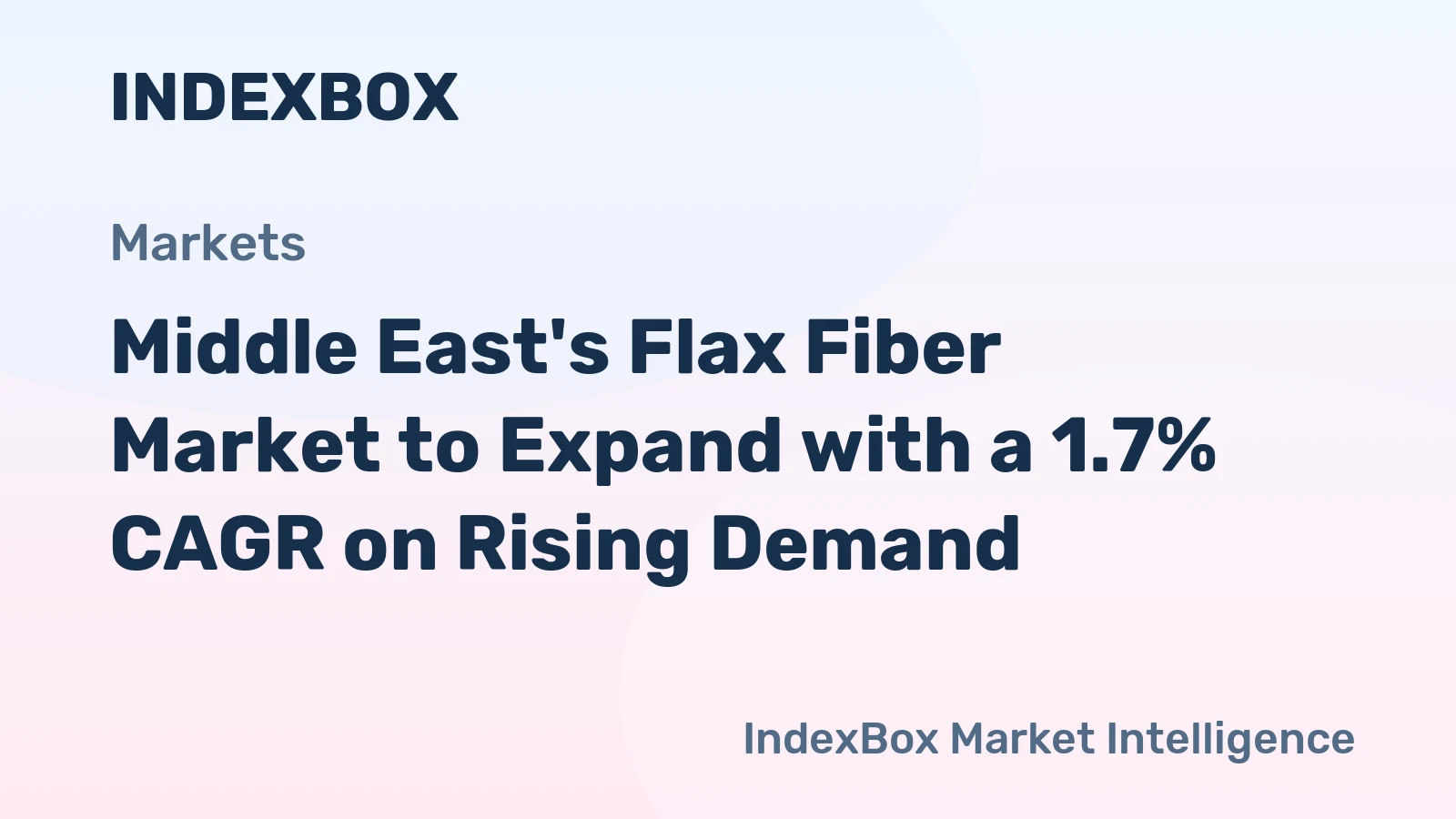 Middle East's Flax Fiber Market to Expand with a 1.7% CAGR on Rising Demand