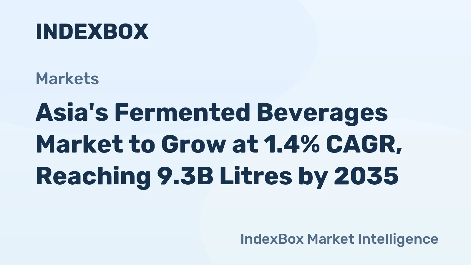 Asia's Fermented Beverages Market to Grow at 1.4% CAGR, Reaching 9.3B Litres by 2035