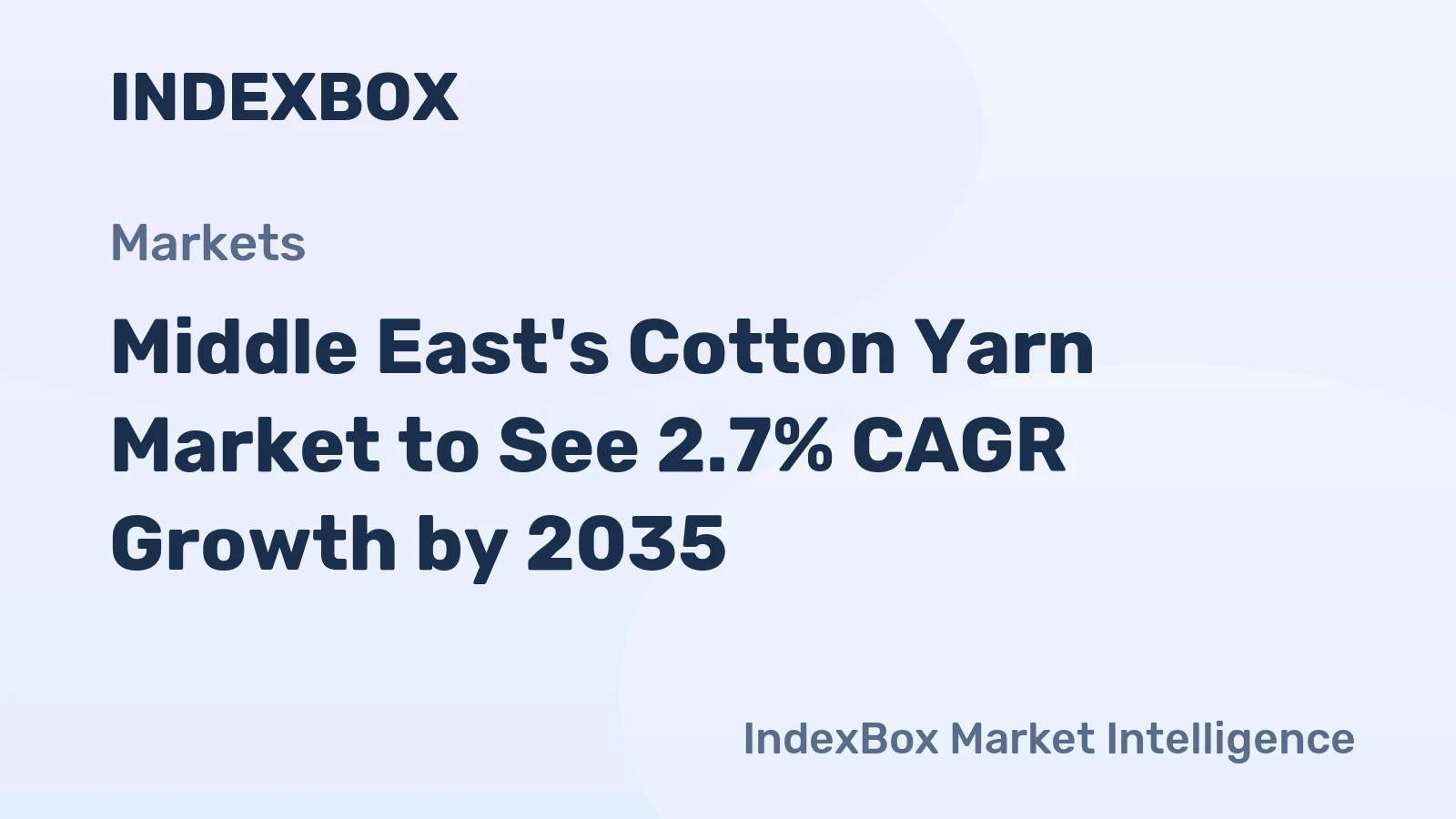 Middle East's Cotton Yarn Market to See 2.7% CAGR Growth by 2035