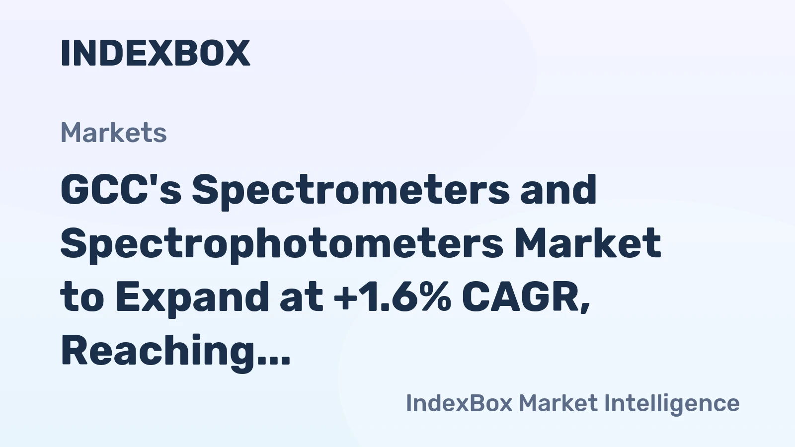 GCC's Spectrometers and Spectrophotometers Market to Expand at +1.6% CAGR, Reaching $123M by 2035