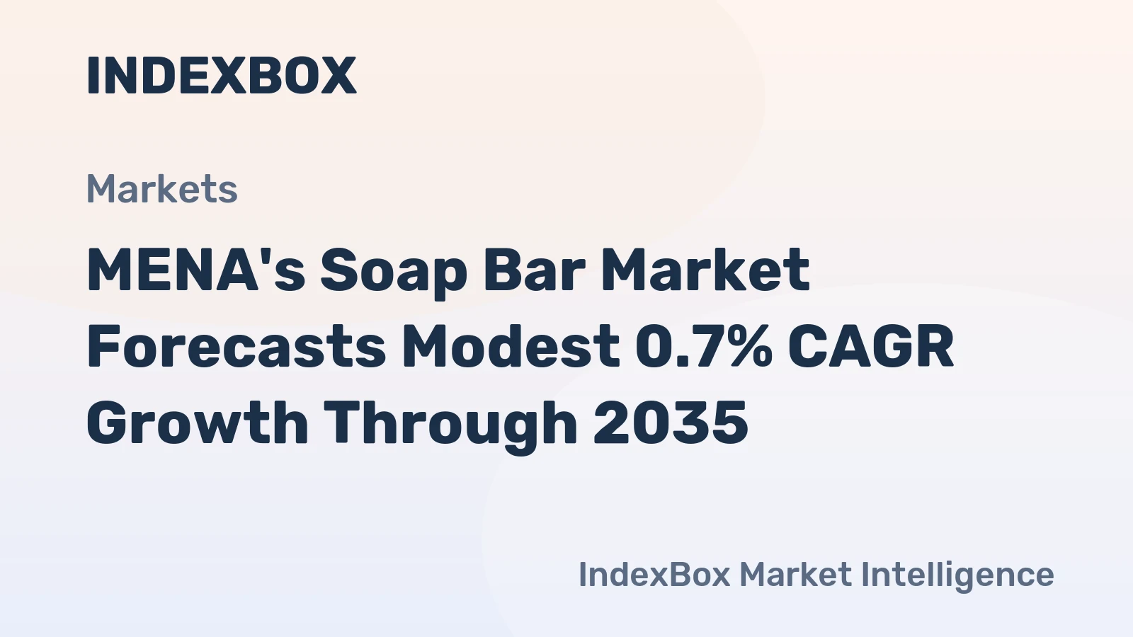 MENA's Soap Bar Market Forecasts Modest 0.7% CAGR Growth Through 2035
