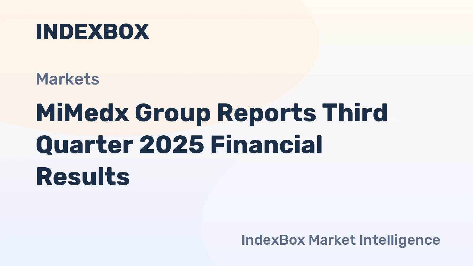 MiMedx Group Reports Third Quarter 2025 Financial Results