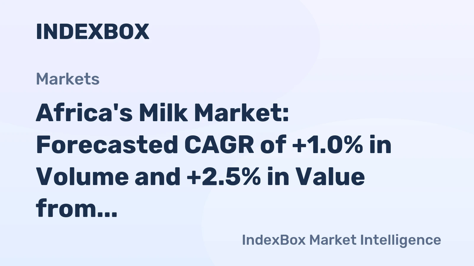 Africa's Milk Market: Forecasted CAGR of +1.0% in Volume and +2.5% in Value from 2024-2035